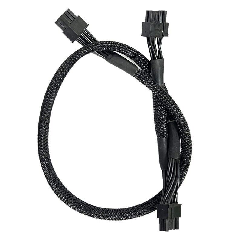 Dual Mini 6 Pin to 8 Pin PCI-E Video Card Power Cable Y Splitter 18AWG ...