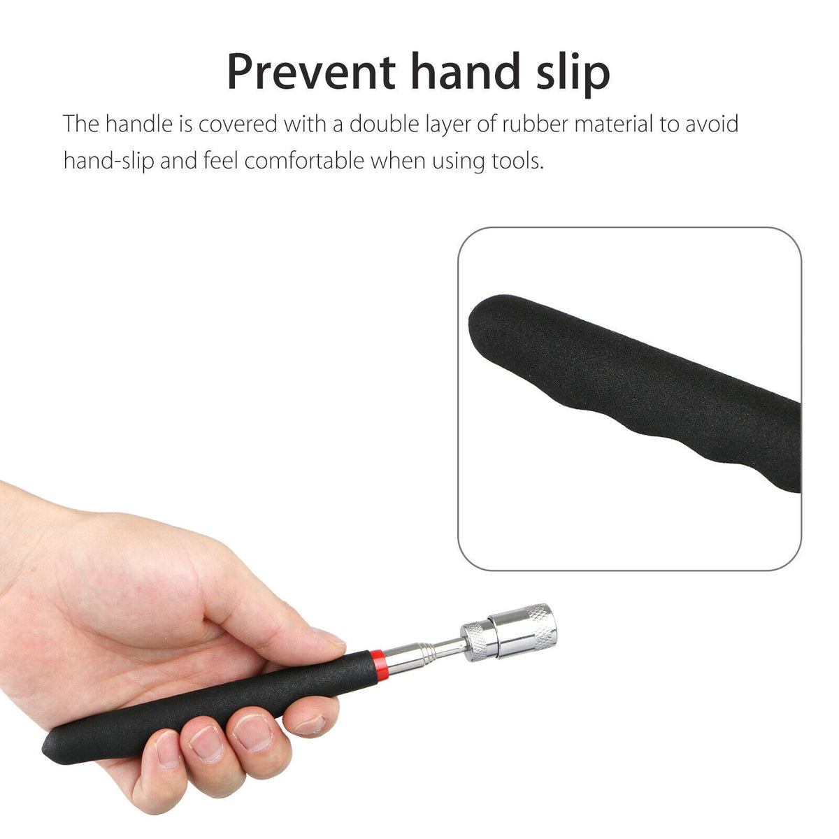 Portable Magnetic Pick Up Tool Extendable Telescopic LED Torch Magnet ...