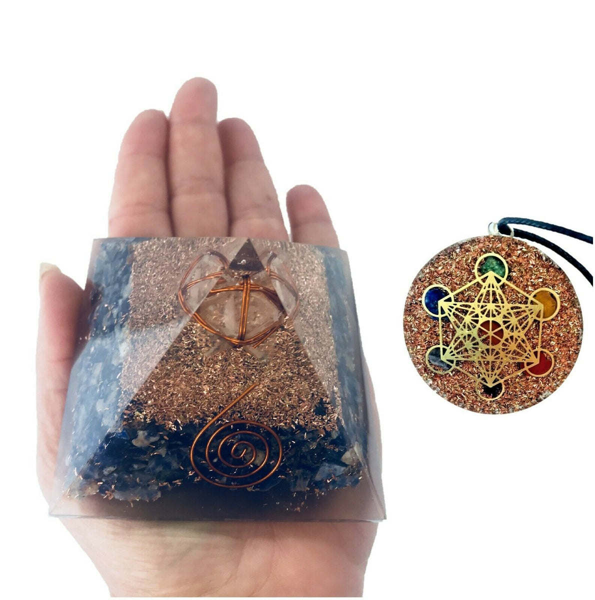 Merkabah Orgonite Pyramid Sodalite Metatron Cube Sacred Geometry – Acos ...