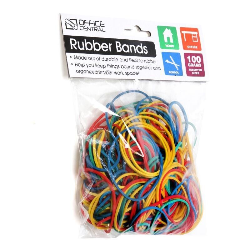 1 pack Multicolour Rubber Bands Basics Coloured Band Thin - 100g – Acos ...