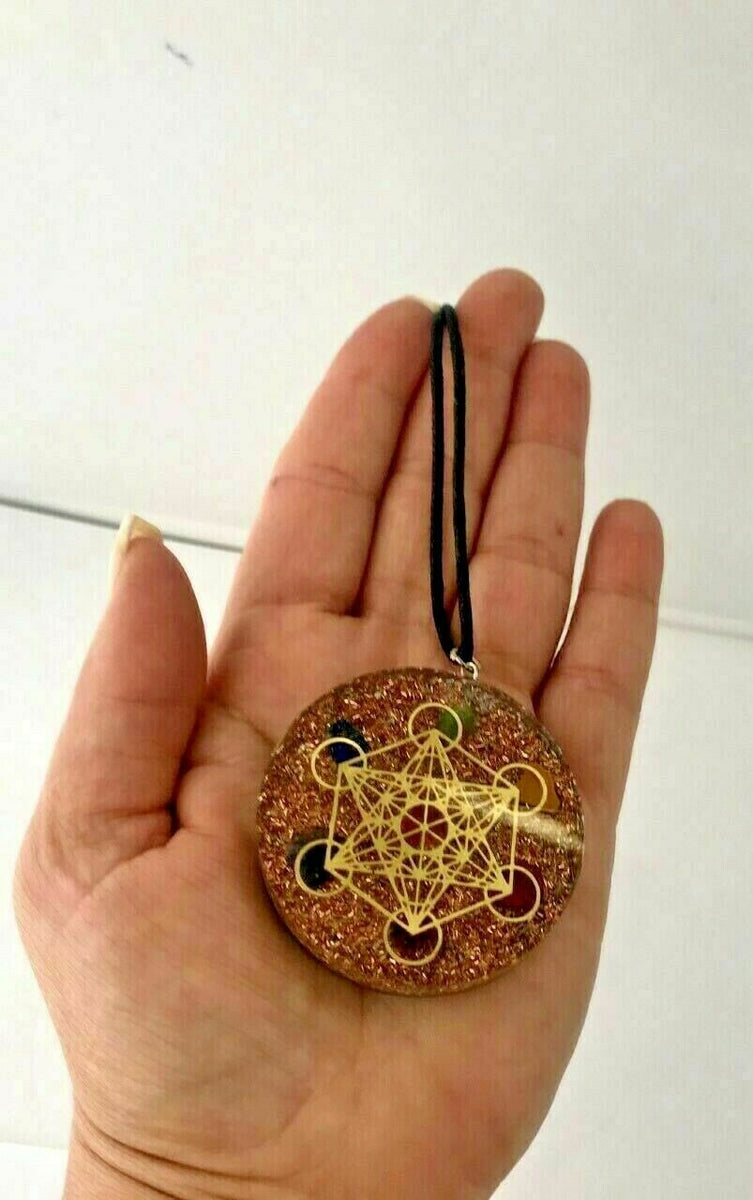 Merkabah Orgonite Pyramid Black Turmaline Healing Metatron Cube Sacred ...