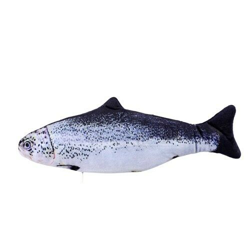 Flippy Fish Interactive Cat Toy Realistic Flopping Wagging Plush Recha ...