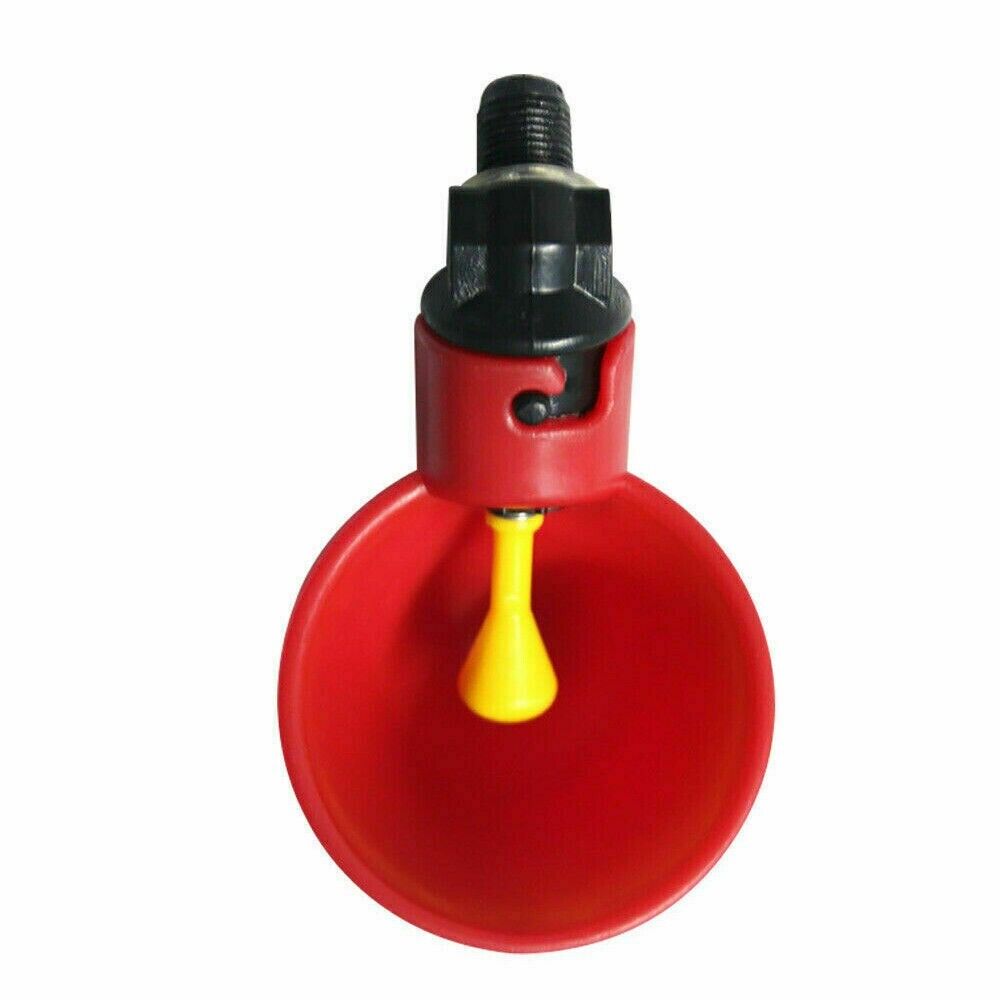 10x Automatic Cups Water Feeder Drinker Chicken Waterer Poultry Chook ...