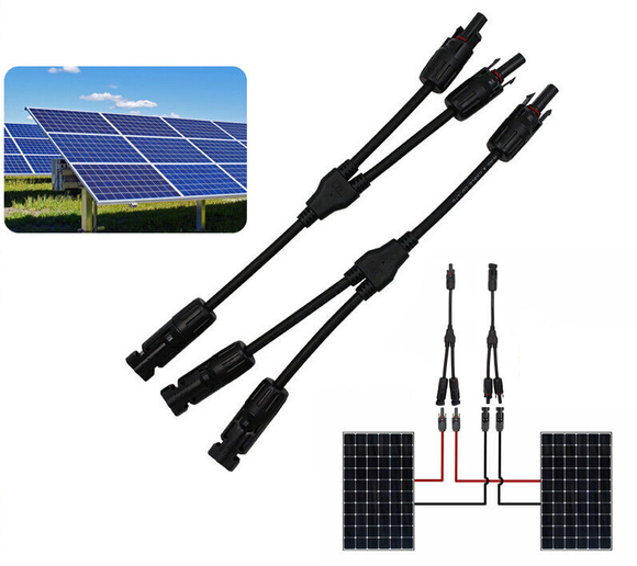 1 Pair Solar Y Connector Cable Plug Inline Solar PV Panel IP67 2 Conne ...
