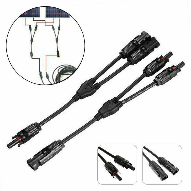1 Pair Solar Y Connector Cable Plug Inline Solar PV Panel IP67 2 Conne ...